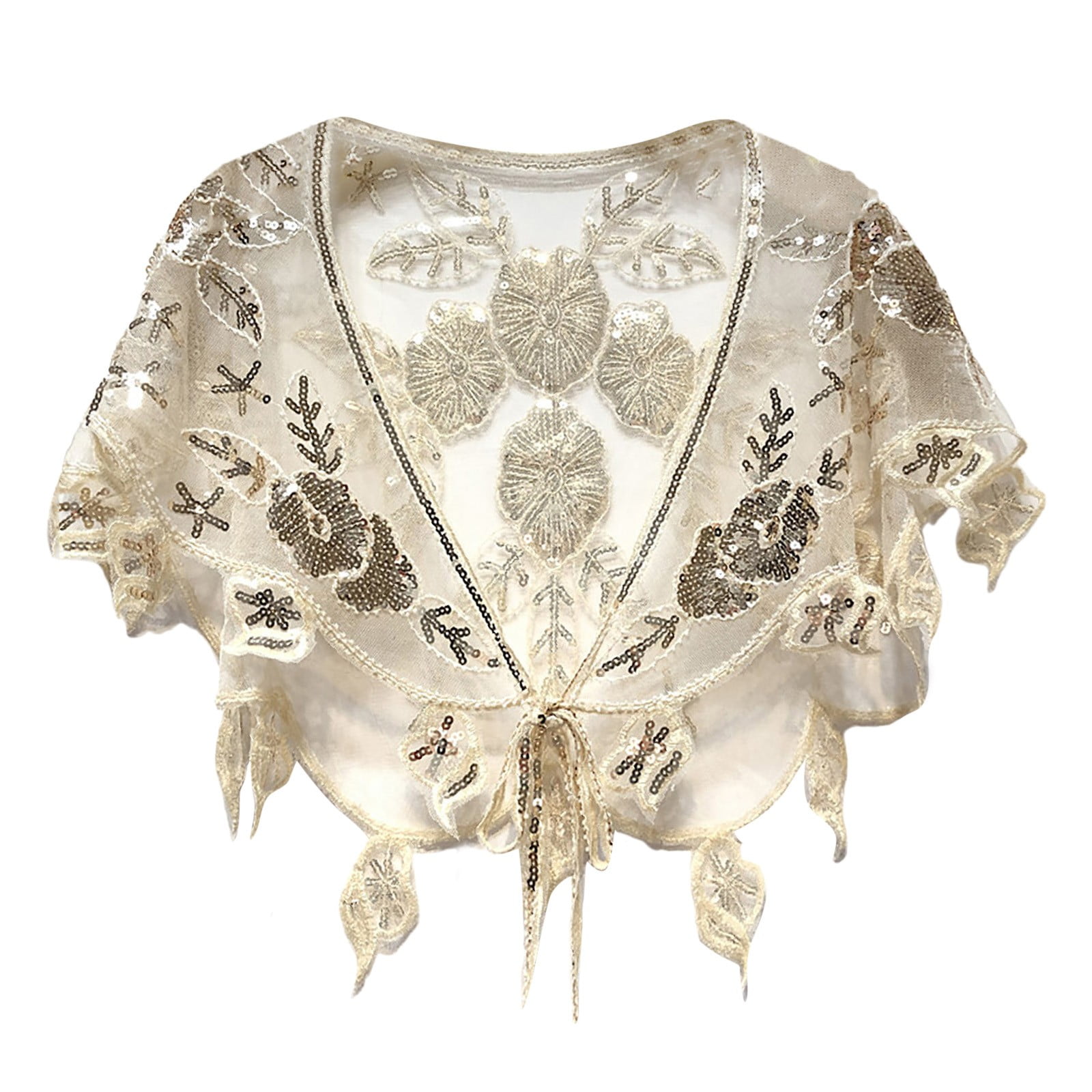 HNMKIU Evening Sequin Cloak Shawl for Women - Mesh Loose Drape Stole ...