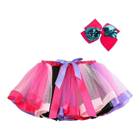HNMKIU Girls Ballet Skirt Set with Hairband for Holiday Party Dance ...