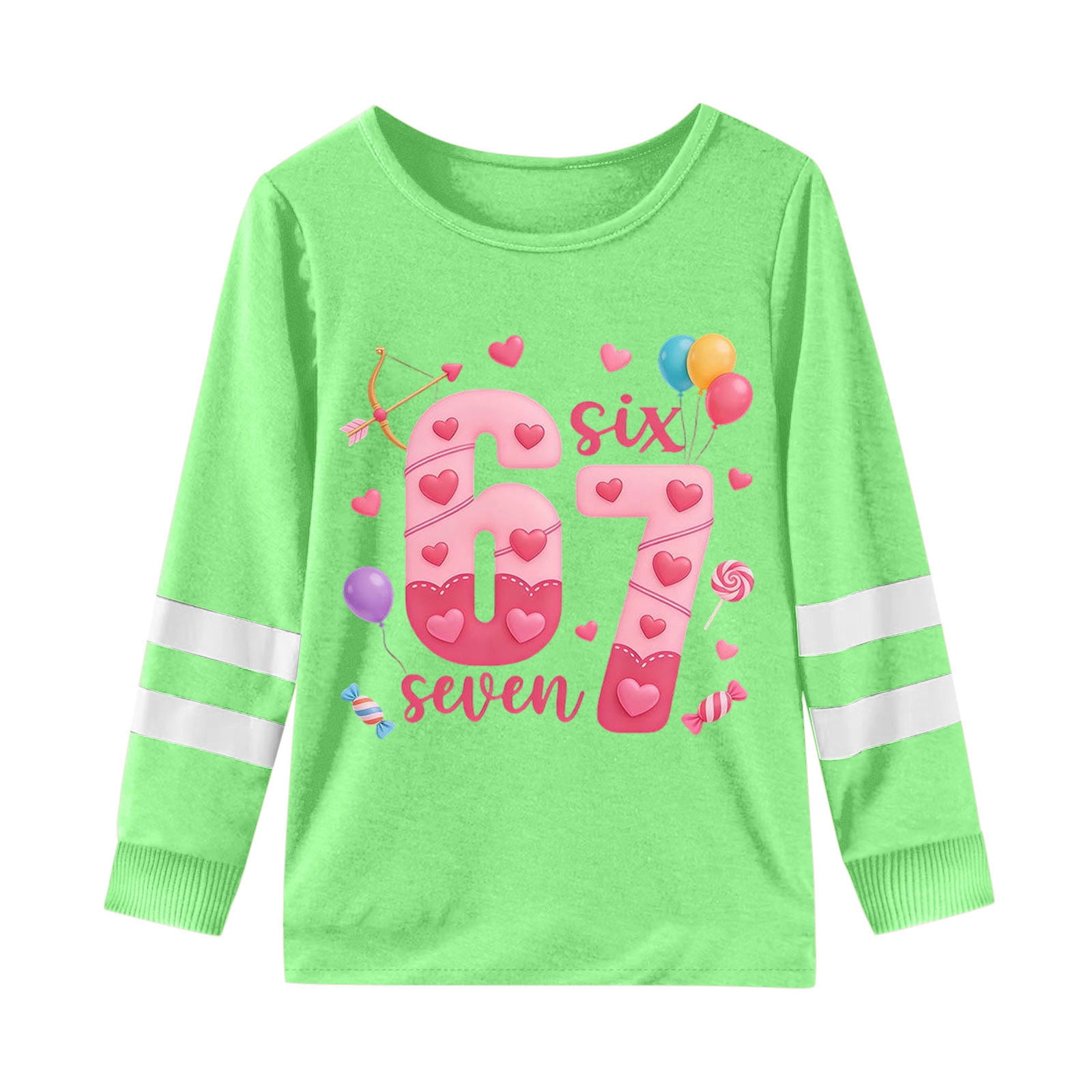 HNMKIU Girls Colorful Graphic Print Short Sleeve Tees Comfortable ...