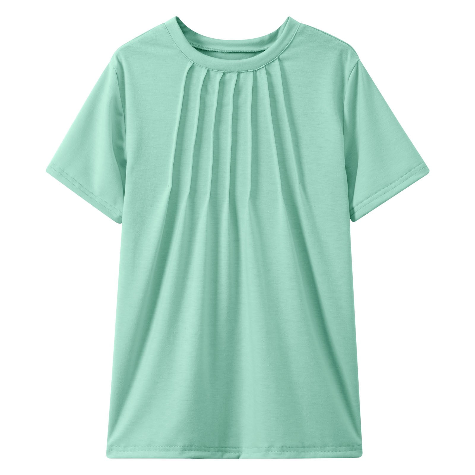 HNMKIU Girls Fashion Pleated T-Shirts Summer Short Sleeve Casual Tees ...