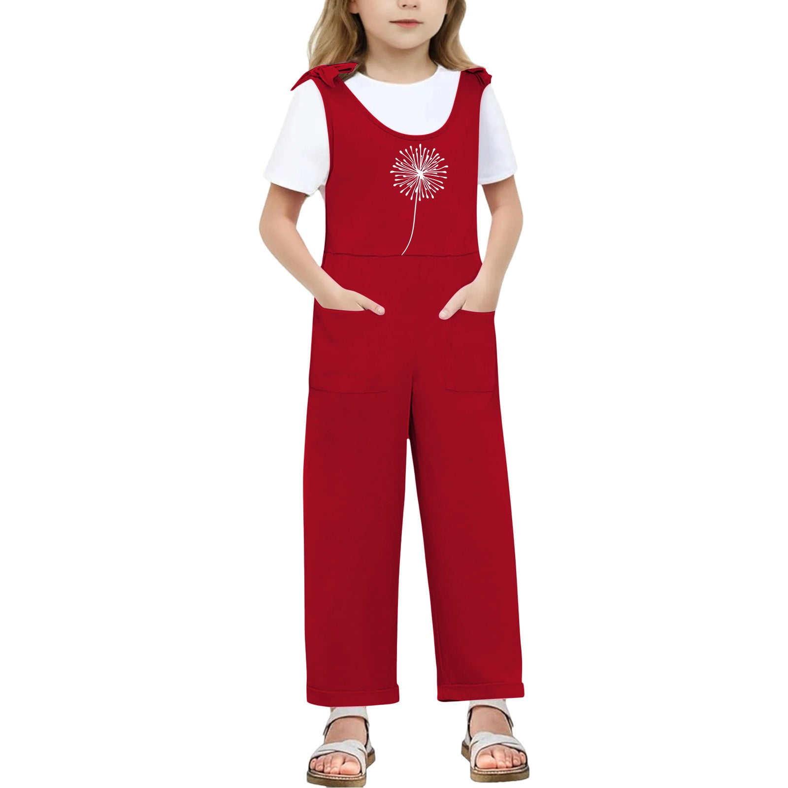 HNMKIU Girls Romper&Jumpsuit Crafted for Everyday Comfort with Pocketed ...