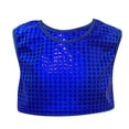 HNMKIU Girls Sequin Dance Vest Top For Cheerleading Team Performance ...