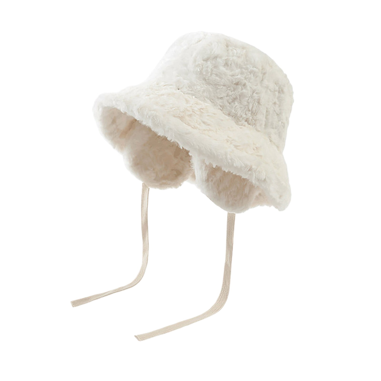 HNMKIU Hats Fuzzy Bucket Hat Women Men Furry Cute Bucket Hats Winter ...