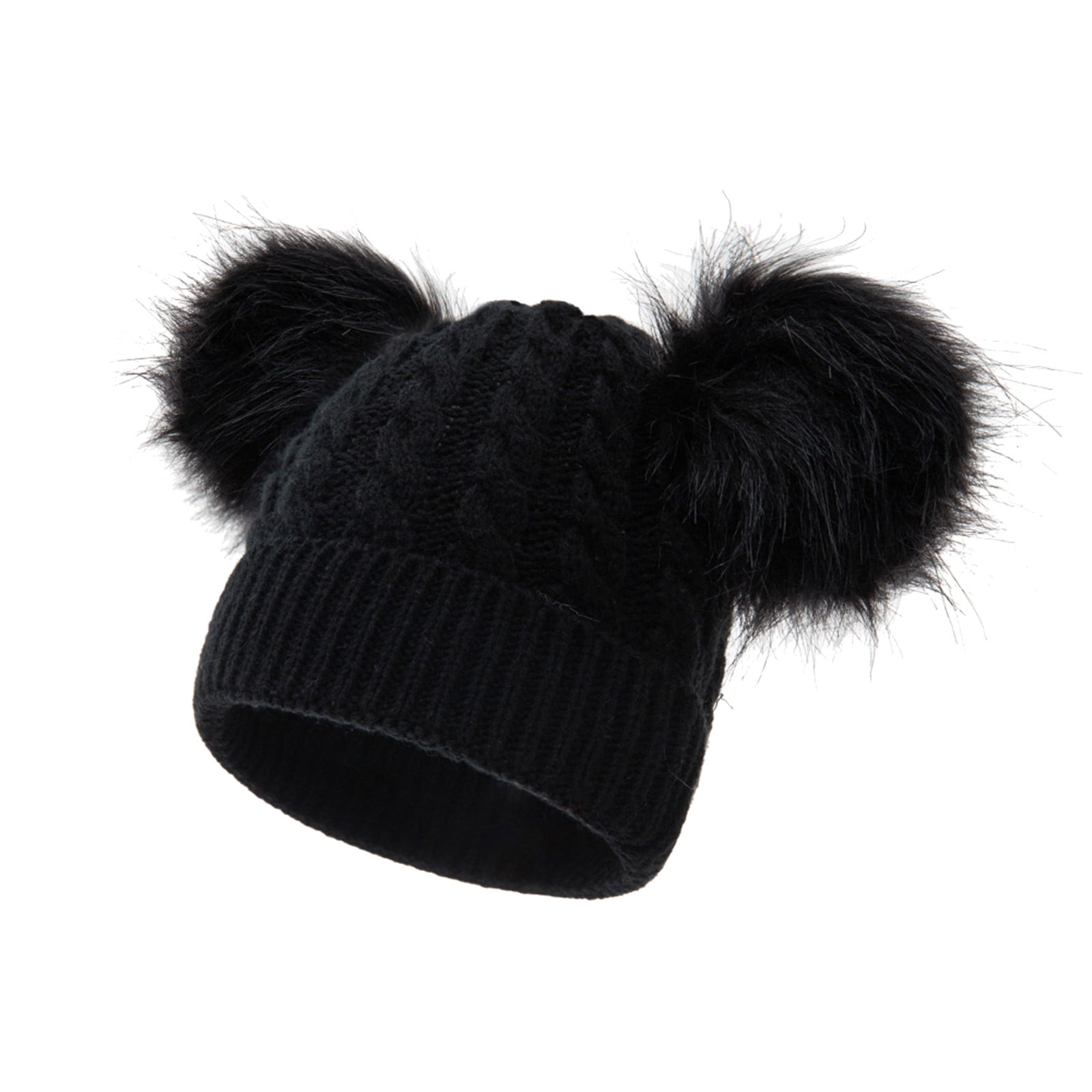 HNMKIU Hats Hat Pom Girls Baby Boys Toddler Hat Knit Winter Lined Cap ...