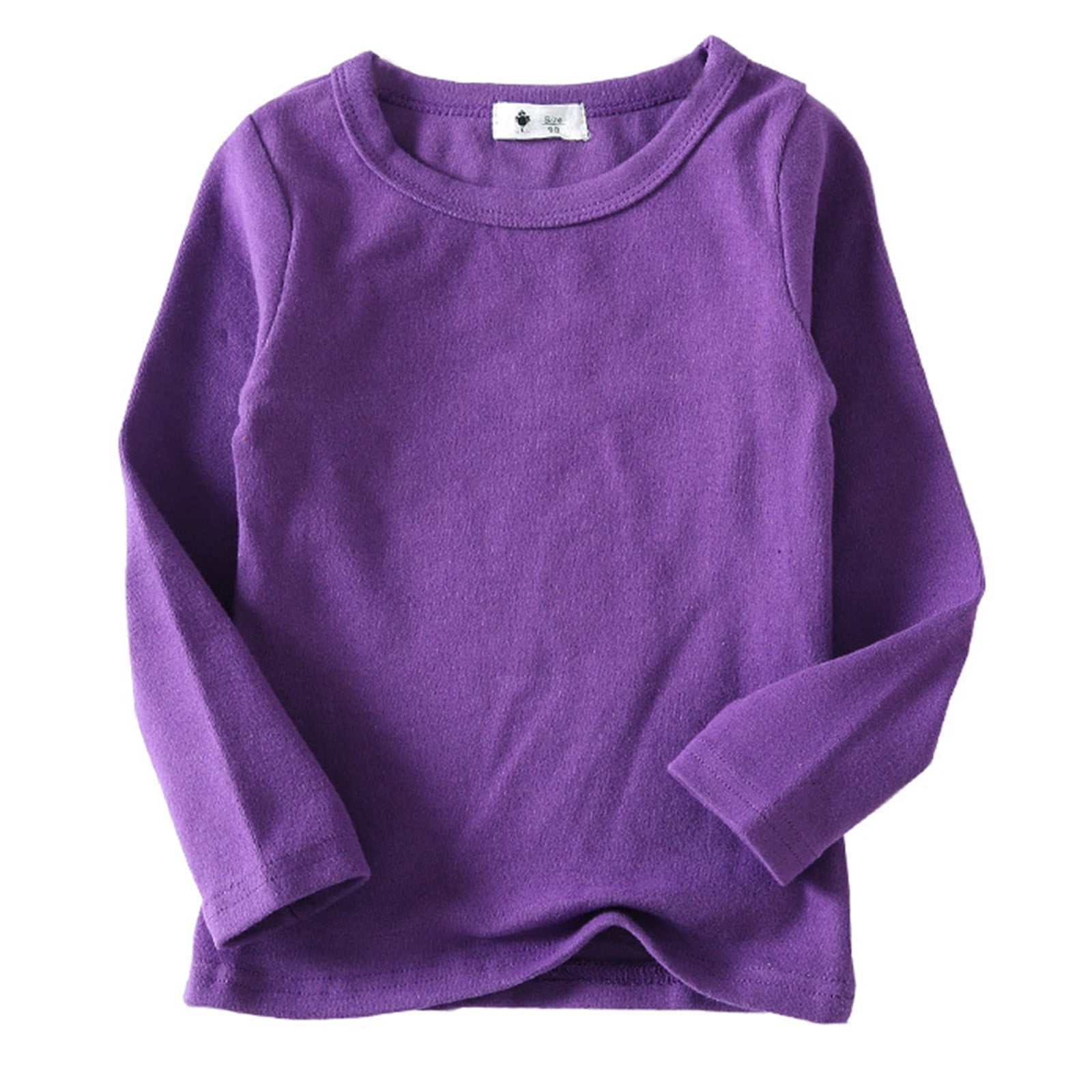 HNMKIU High Collar Soft Long Sleeve Tee for Kids Comfortable Unisex ...