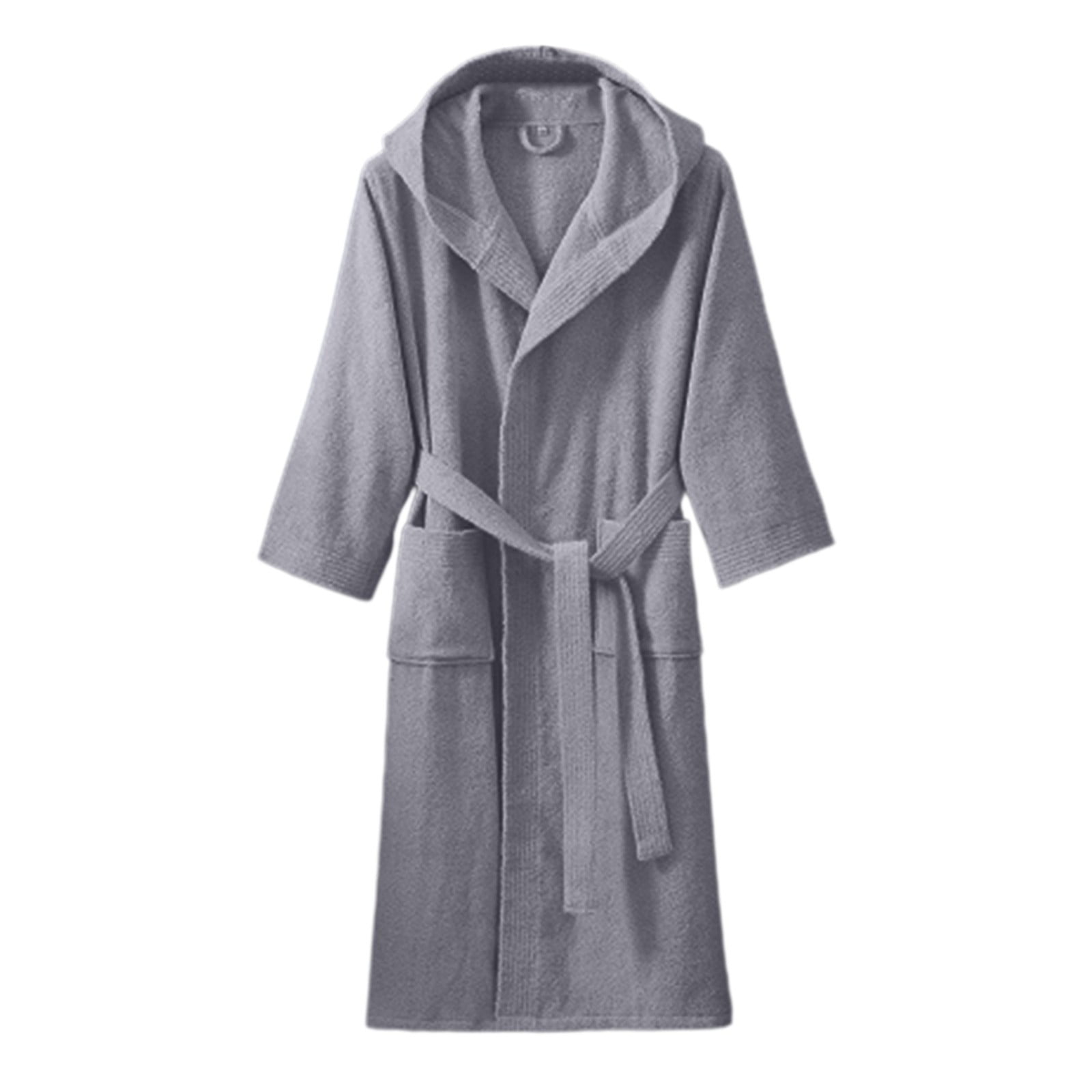 HNMKIU Kimono Robe with Hood Soft Absorbent Sleepwear Loungewear for ...