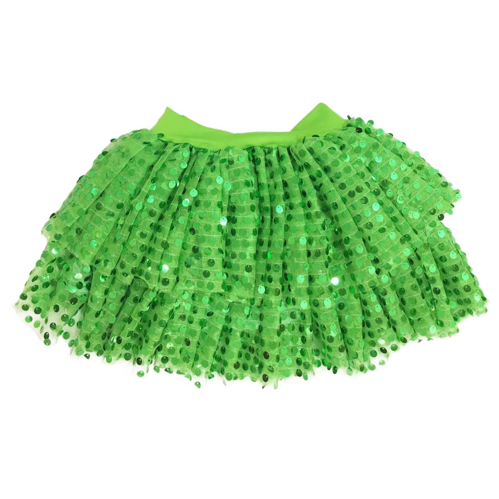 HNMKIU Ladies Performance Tutu Skirt with Fine Glitter Sequins and Mesh ...