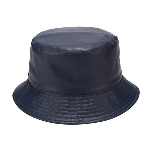 HNMKIU Lightweight PU Leather Fisherman Bucket Hat for Women Solid ...
