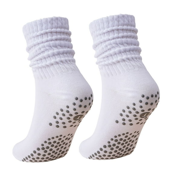 HNMKIU Long Slouch Grip Socks for Yoga Dance and Barefoot Workouts Non ...