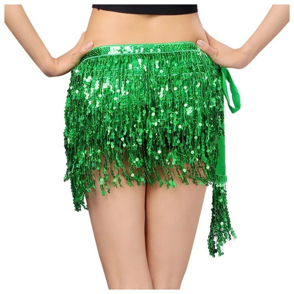 HNMKIU Sequin Fringe Women's Nightclub Stage Performance Sparkly ...