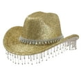 HNMKIU Shiny Cowboy Hat for Men and Women with 3D Round Gemstones ...
