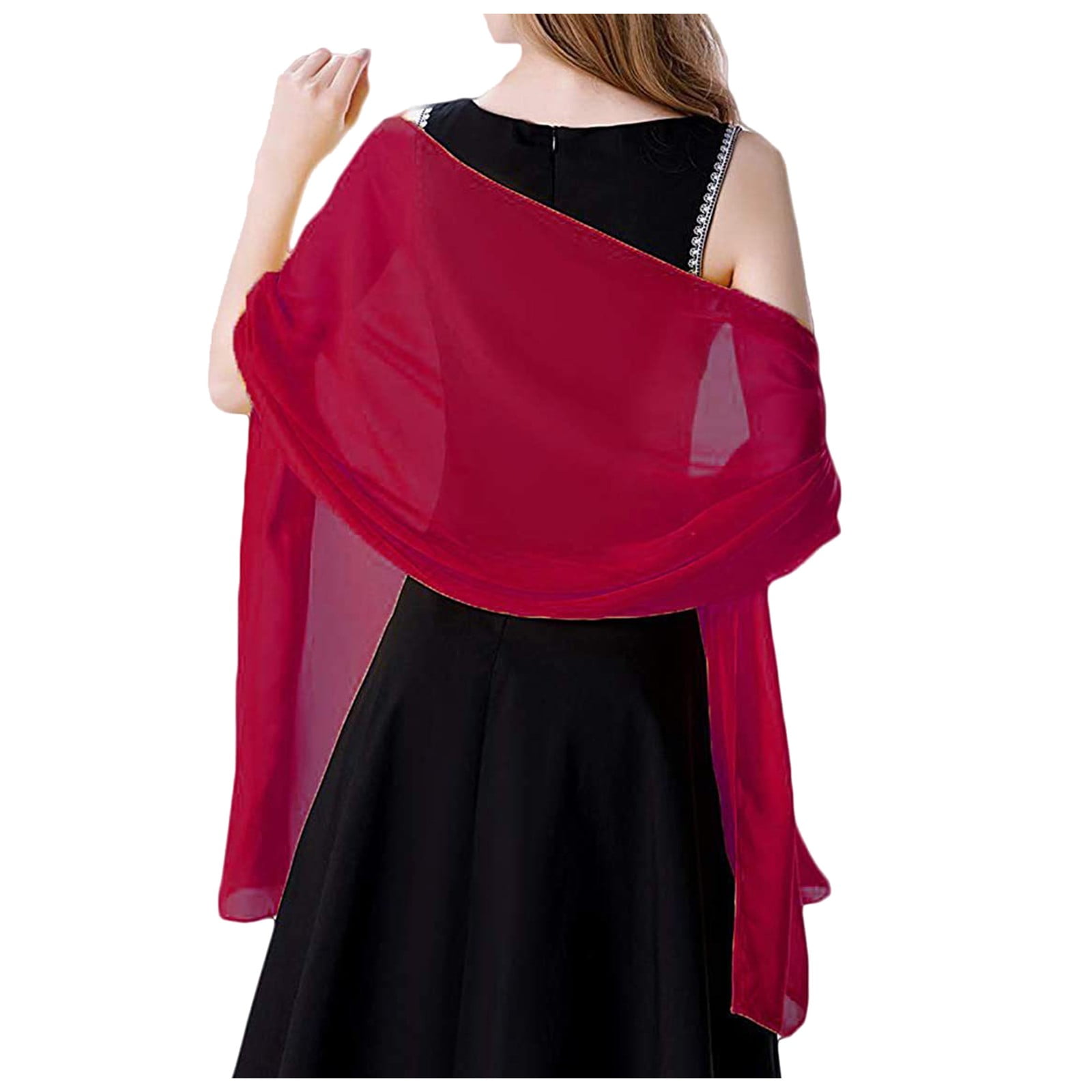HNMKIU Shoulder Shawl for Women – Elegant Soft Chiffon Scarves ...