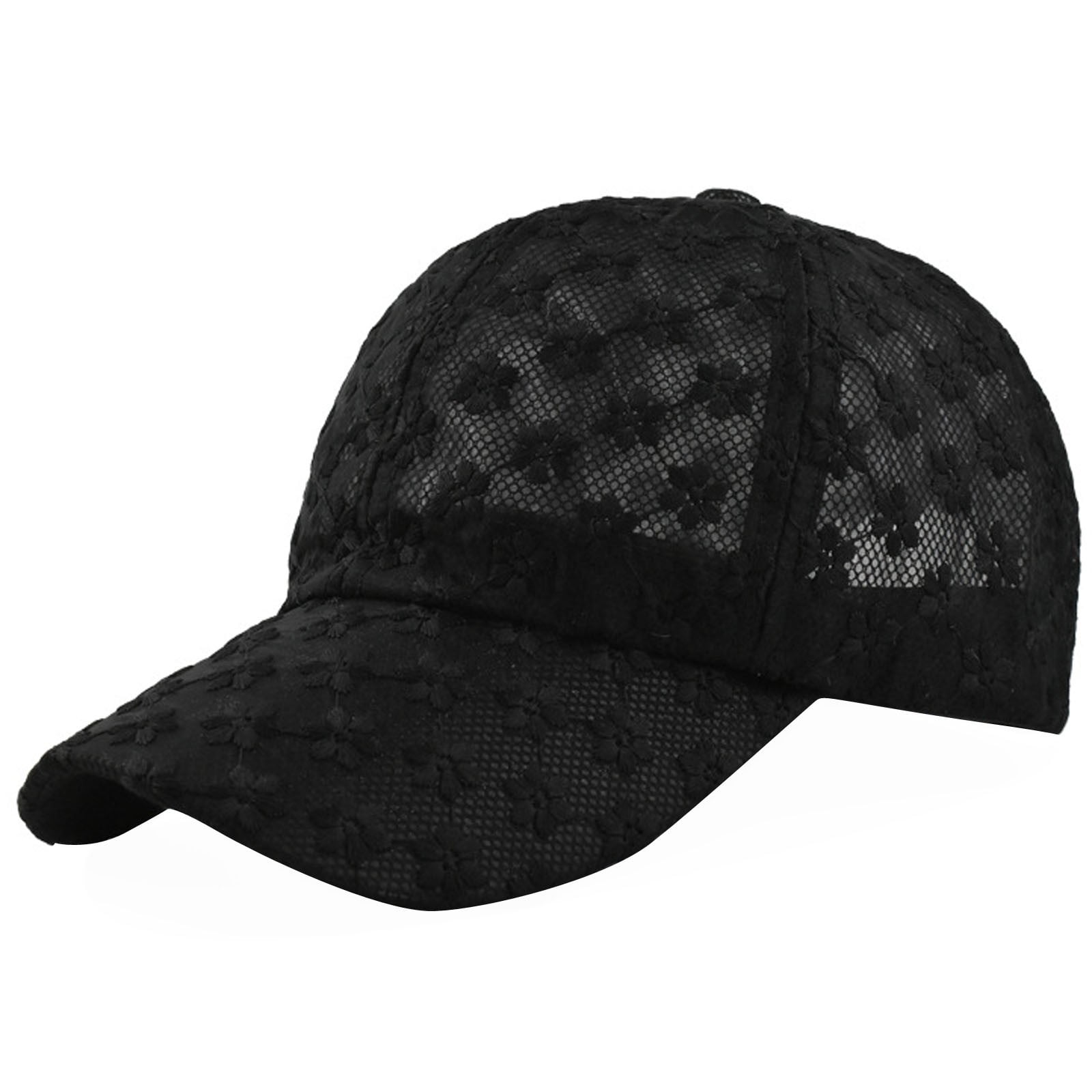 HNMKIU Stylish Unisex Winter Knit Baseball Cap with Lace Mesh Panels ...