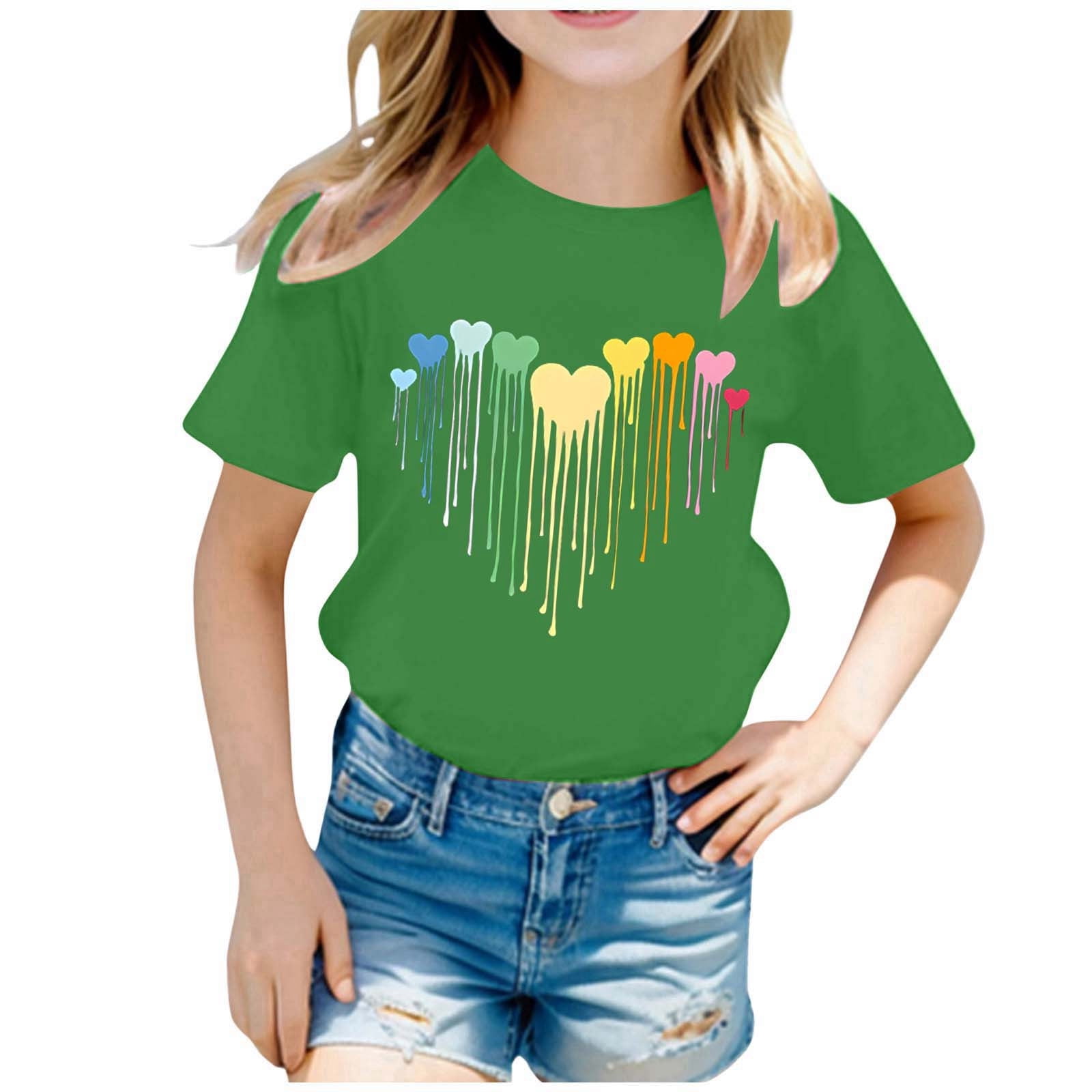 HNMKIU Valentine's Day T shirts Tops Fashionable Girls Summer Casual ...