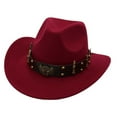 HNMKIU Western Cowboy Style Jazz Bowler Hat with Unique Decoration for ...