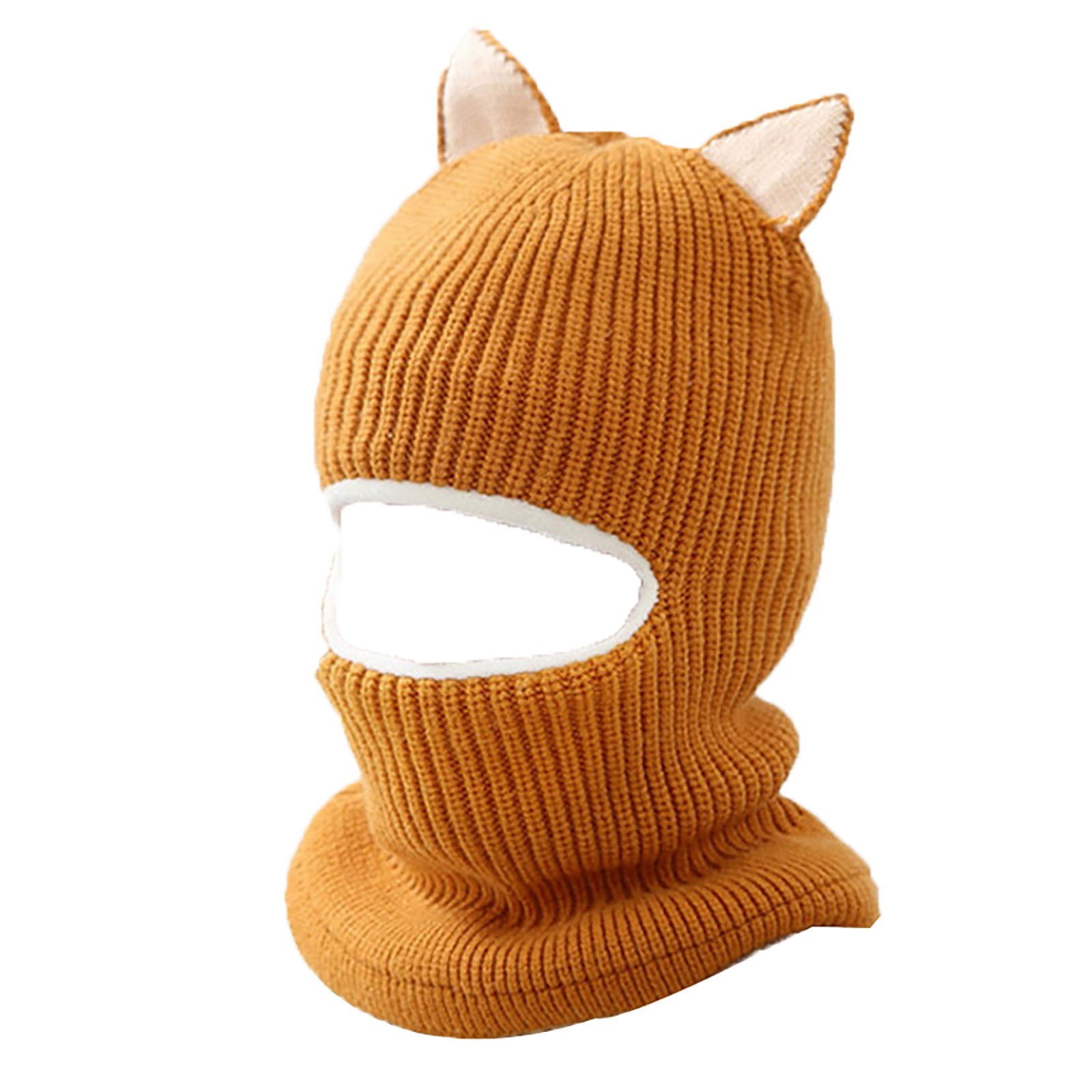 HNMKIU Winter Childrens Ear Protecting Hat Thickened Warm Knit Hat with ...