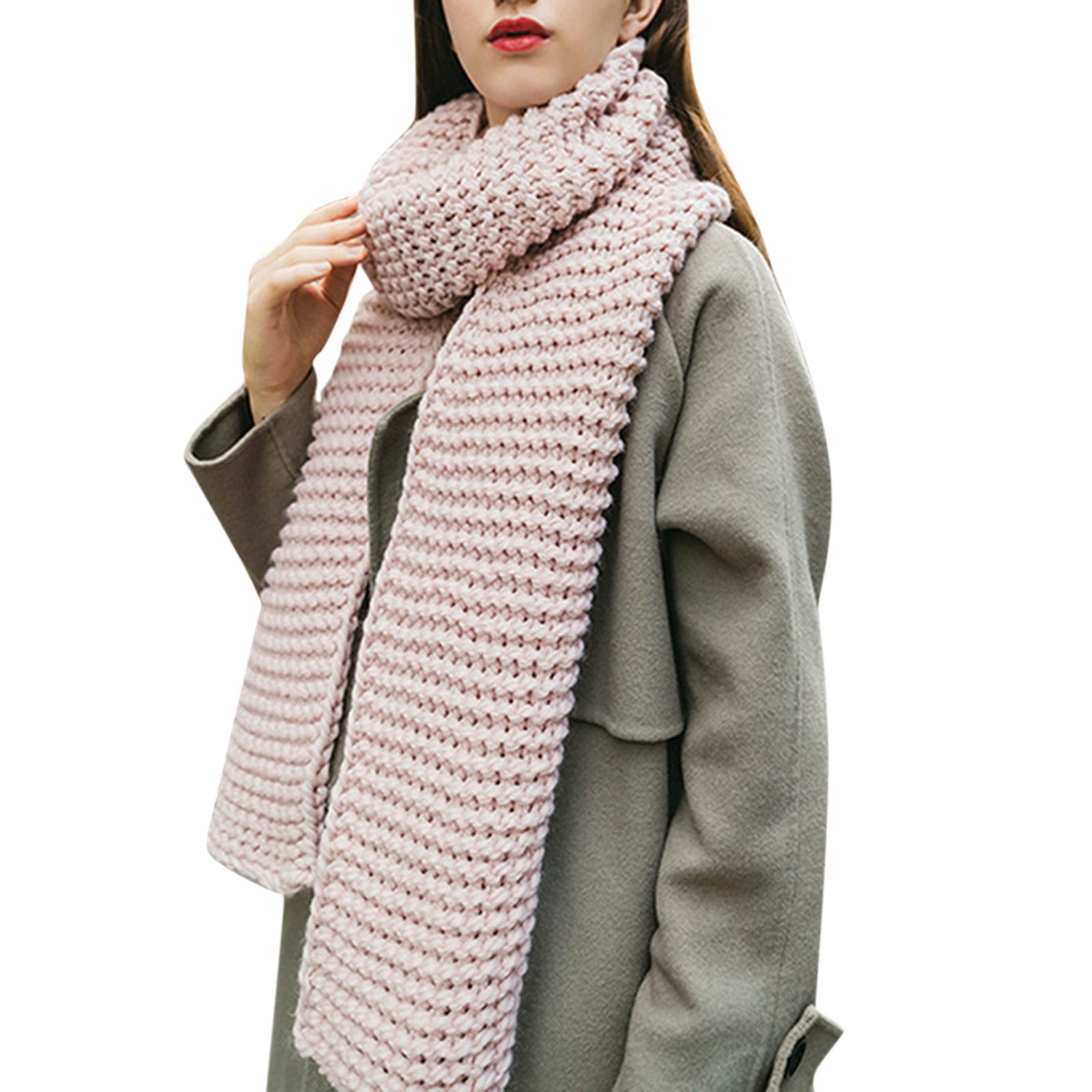 HNMKIU Winter Scarf for Women and Men Long Wrap with Elasticity Light ...