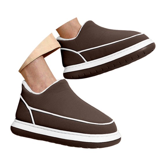 HNMKIU Winter Slippers for Men Indoor and Outdoor Cozy Memory Foam with ...