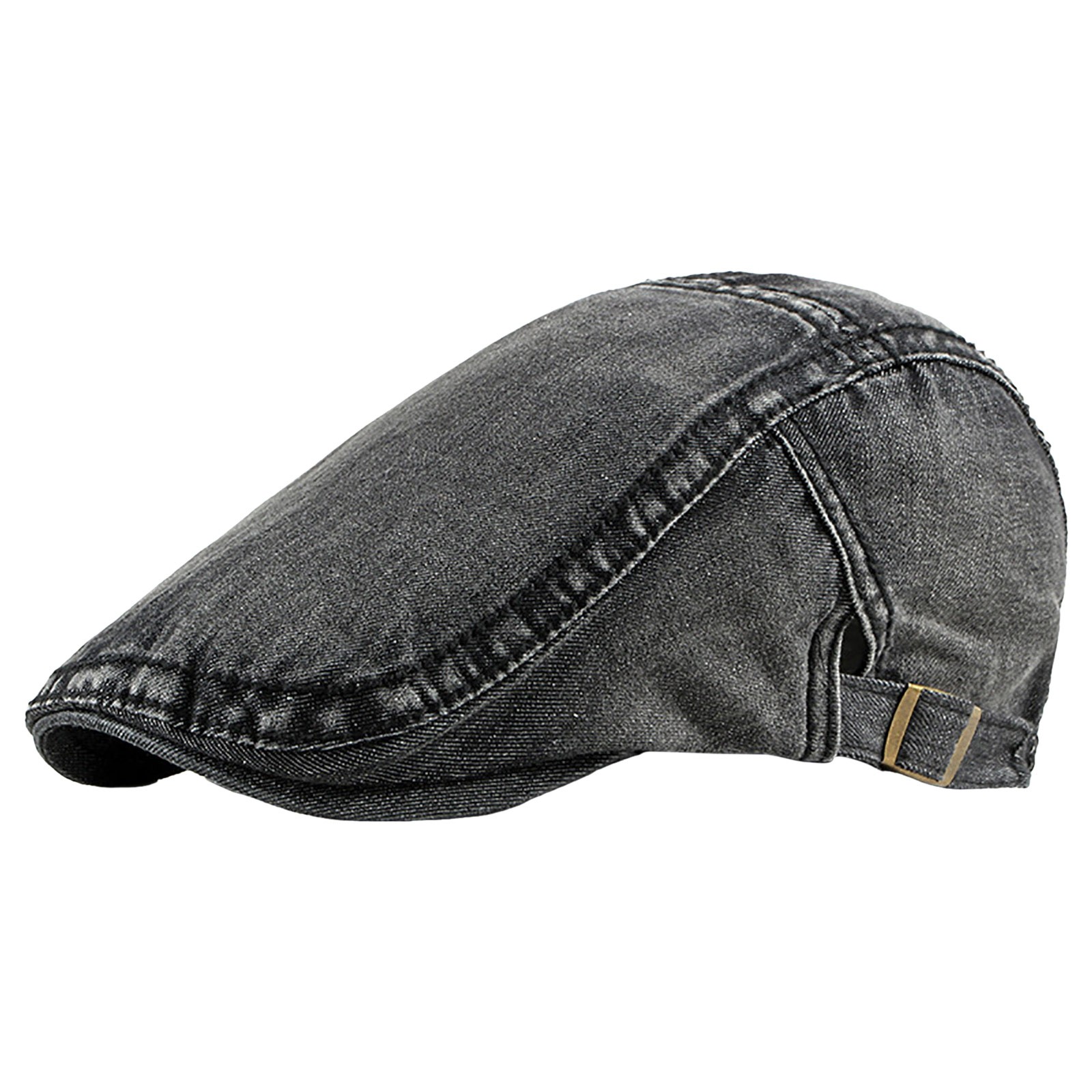 HNMKIU Women's British Retro Style Denim Beret Cap for Spring and ...