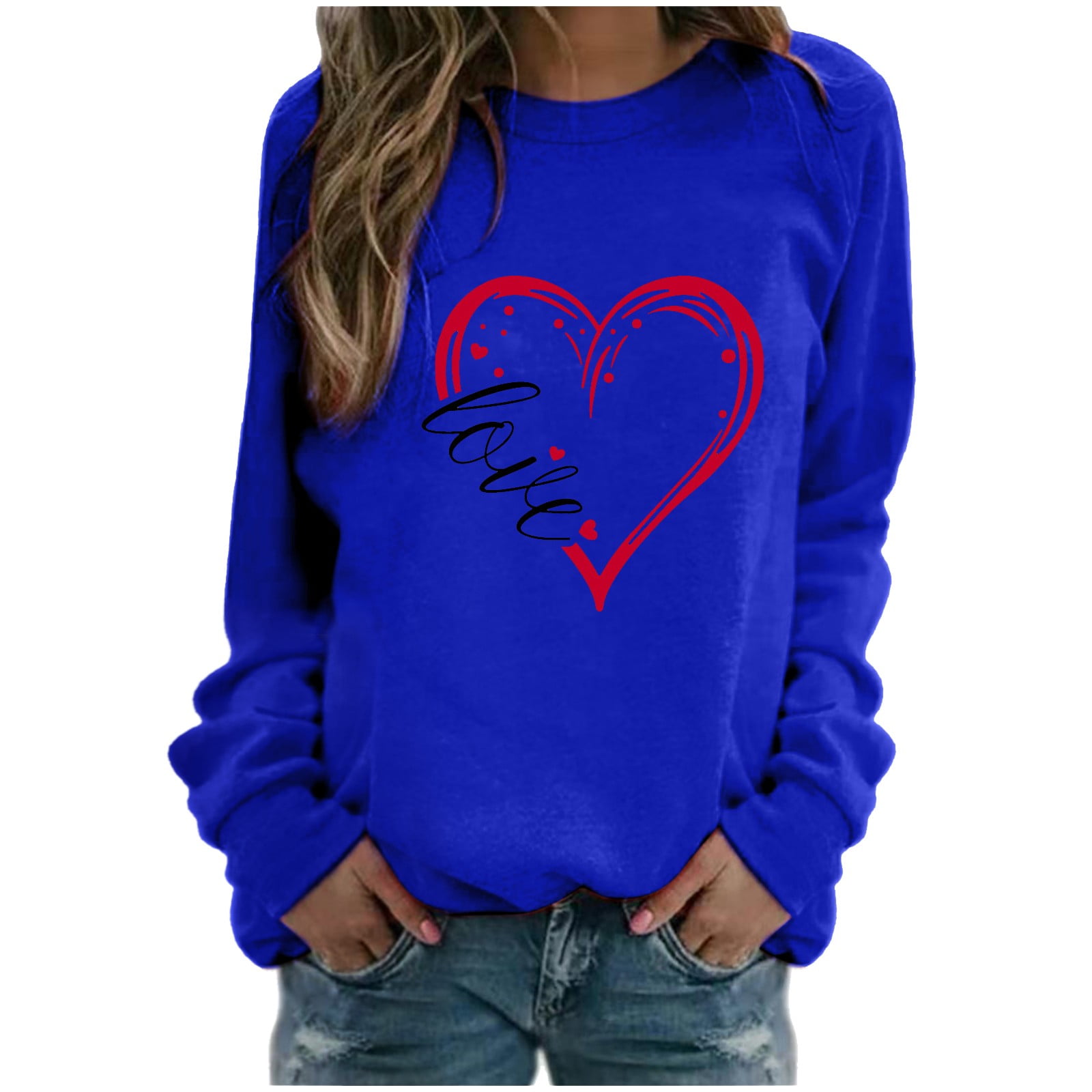 HNMKIU Women's Casual Pullover Hoodie Long Sleeve Sweatshirt with ...