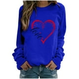 HNMKIU Women's Casual Pullover Hoodie Long Sleeve Sweatshirt with ...