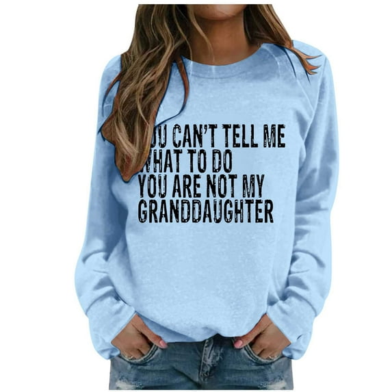 HNMKIU Women's Fashion Casual Long Sleeve Print Crewneck Sweatshirts ...