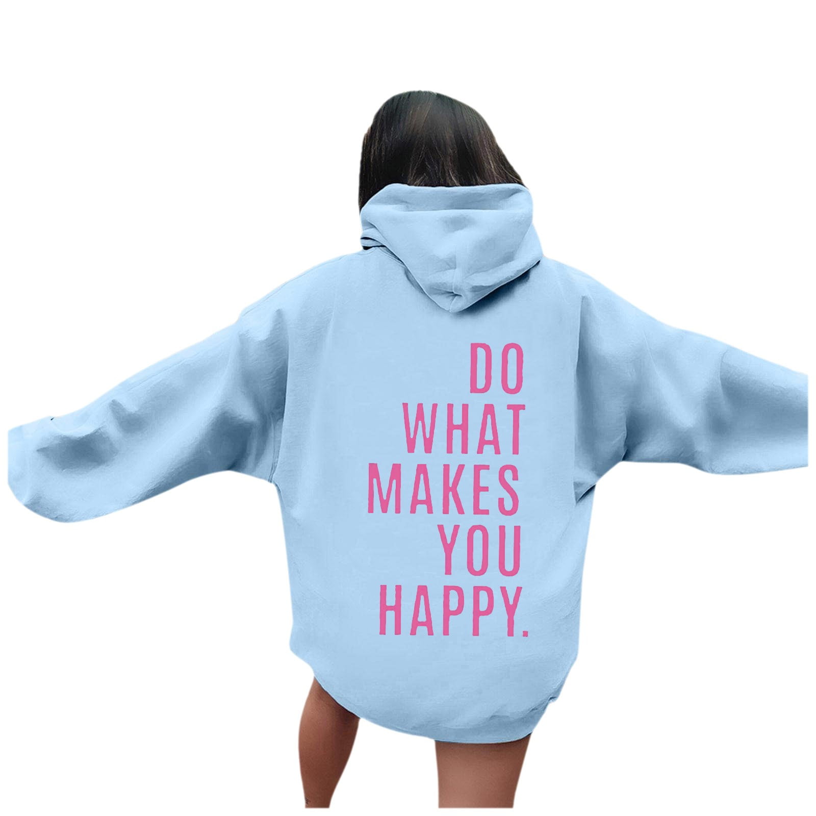 HNMKIU Women's Fashion Hoodies & Sweatshirts with Word Graphic Print ...