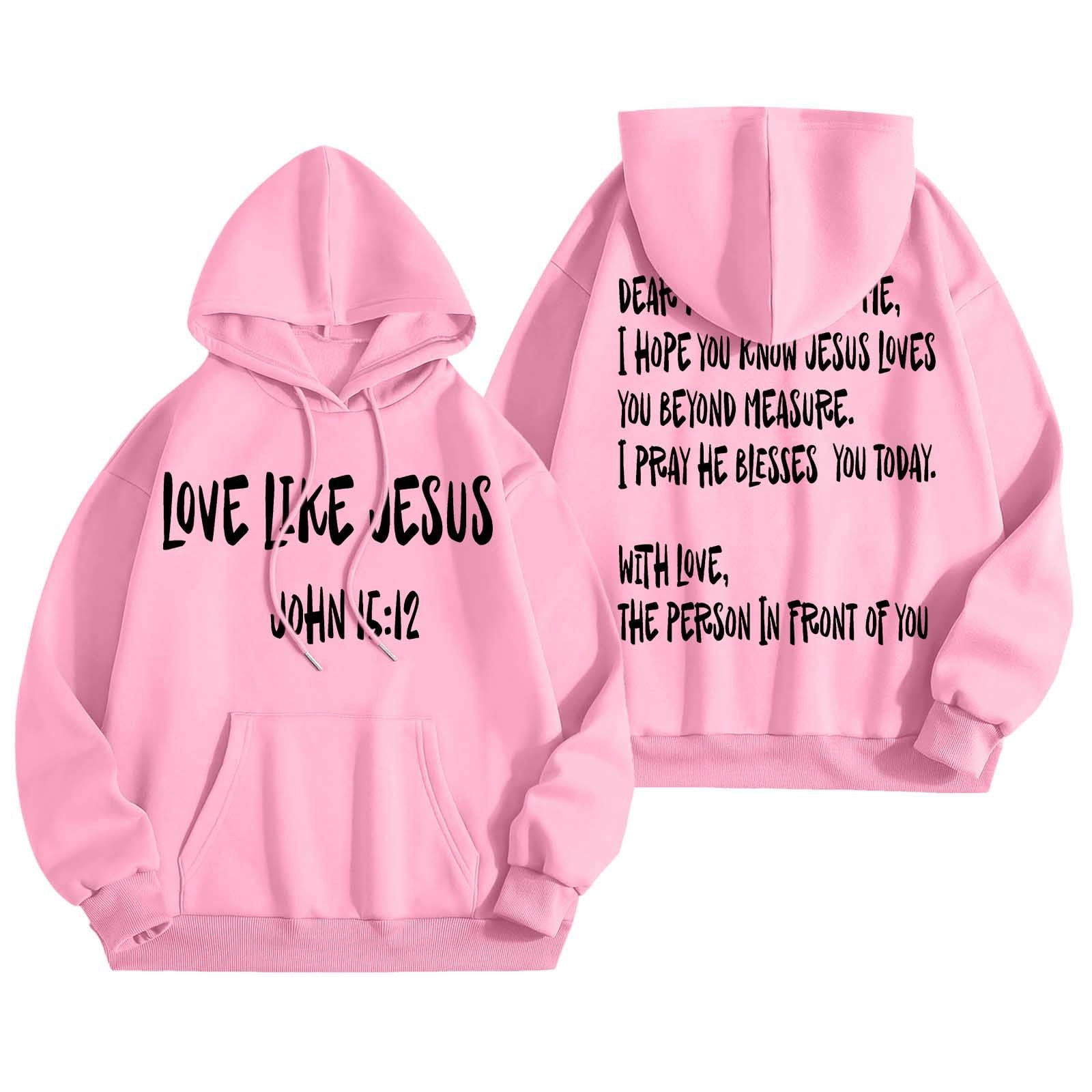 HNMKIU Women's Fashion Hoodies & Sweatshirts with Word Graphic Print ...
