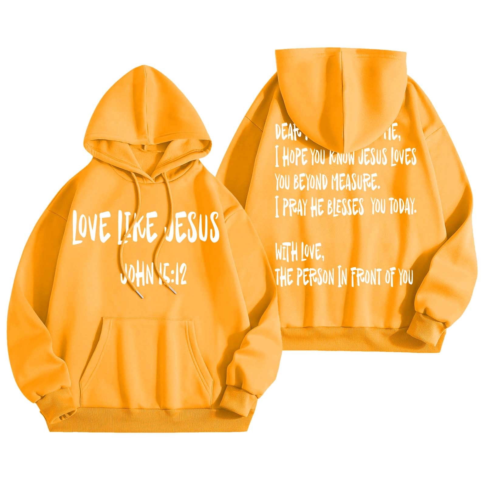 HNMKIU Women's Fashion Hoodies & Sweatshirts with Word Graphic Print ...