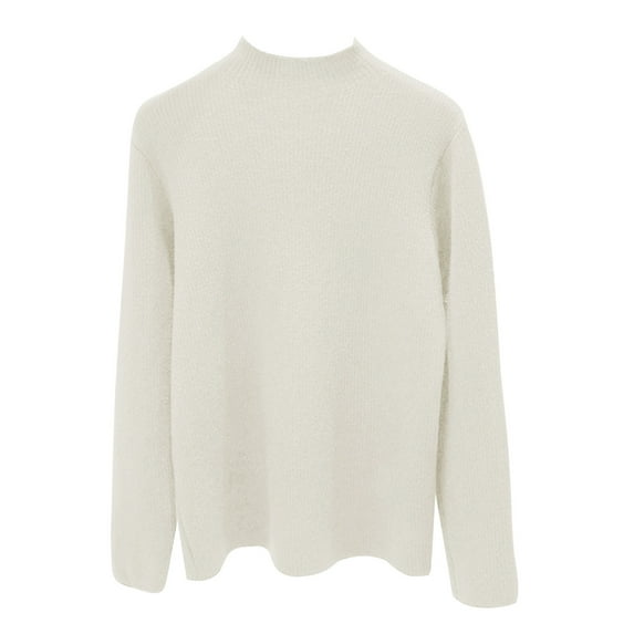 HNMKIU Women's High Neck Lined Thermal Pullover Sweater Winter Warm ...