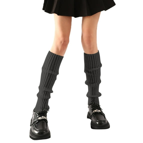 HNMKIU Women's Knitted Wool Pile Leg Warmers for Fall and Winter Cozy ...