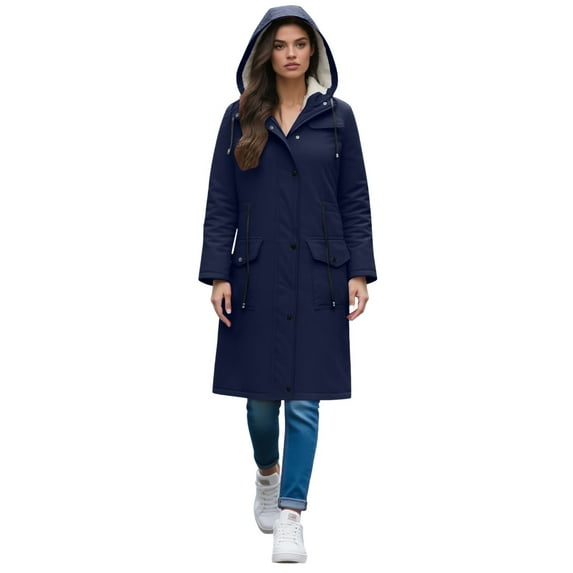 HNMKIU Women's Oversize Hooded Jacket Outdoor Warm Winter Jacket for ...