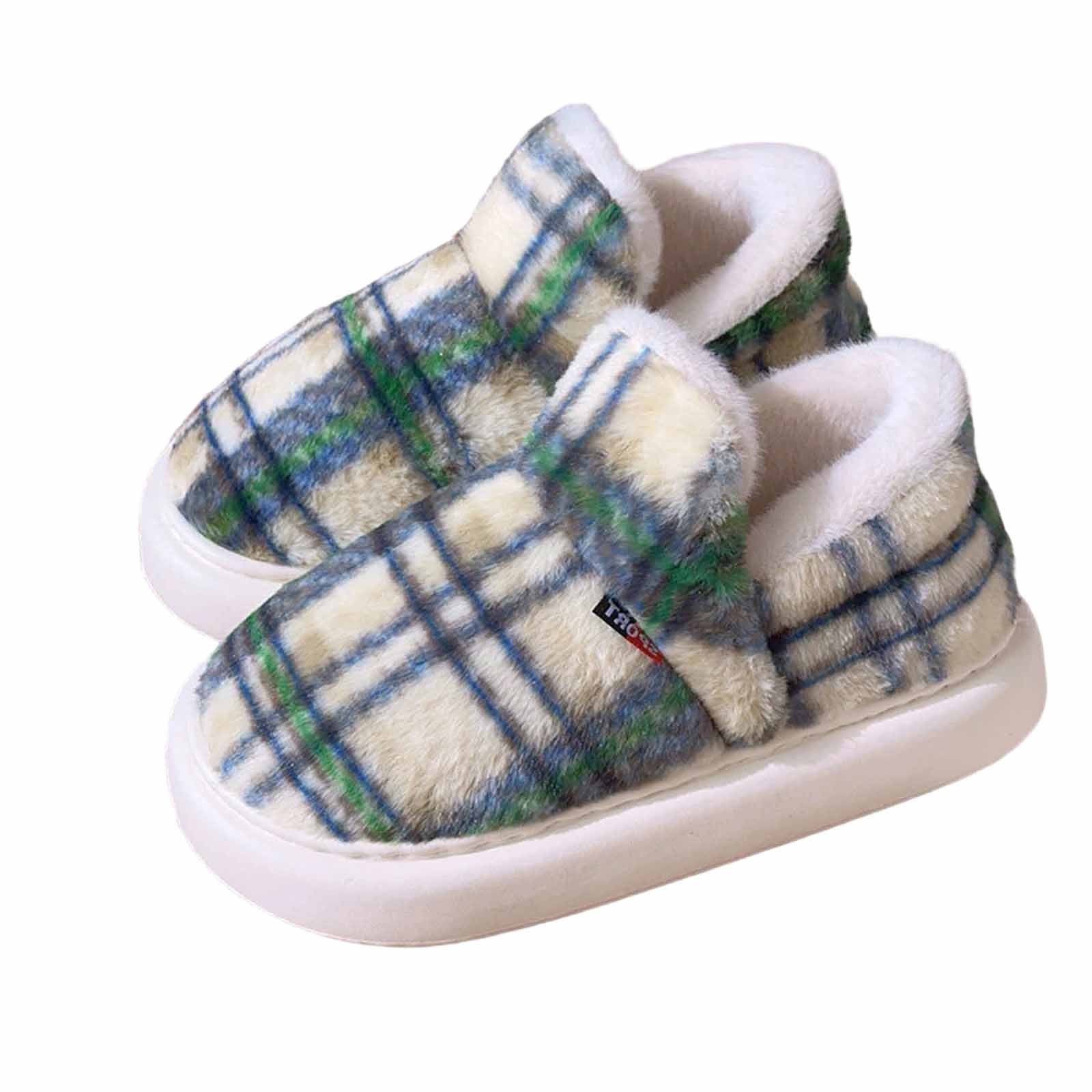 HNMKIU Women's Winter High Top Cozy Slippers Soft Sole Comfortable ...