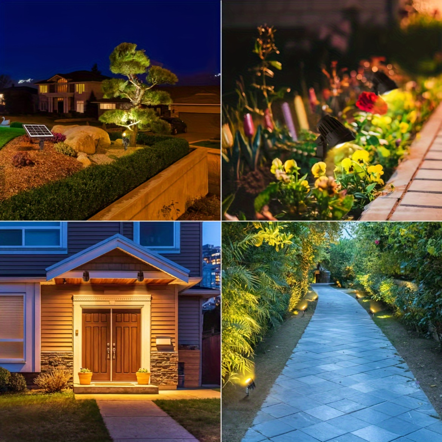 HNSHILP Extra Large Solar Panel Outdoor Solar Spot Lights Waterproof ...