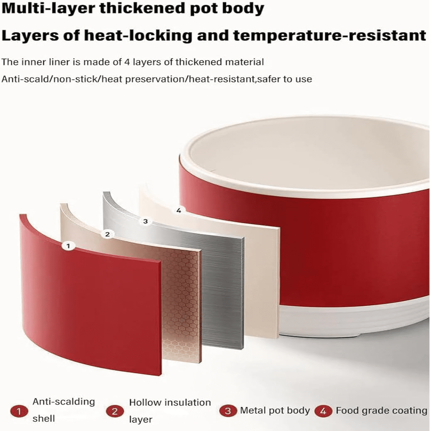 HNTECHKJ Portable Non-stick Coated 1.5L Multifunctional Ramen Cooker ...