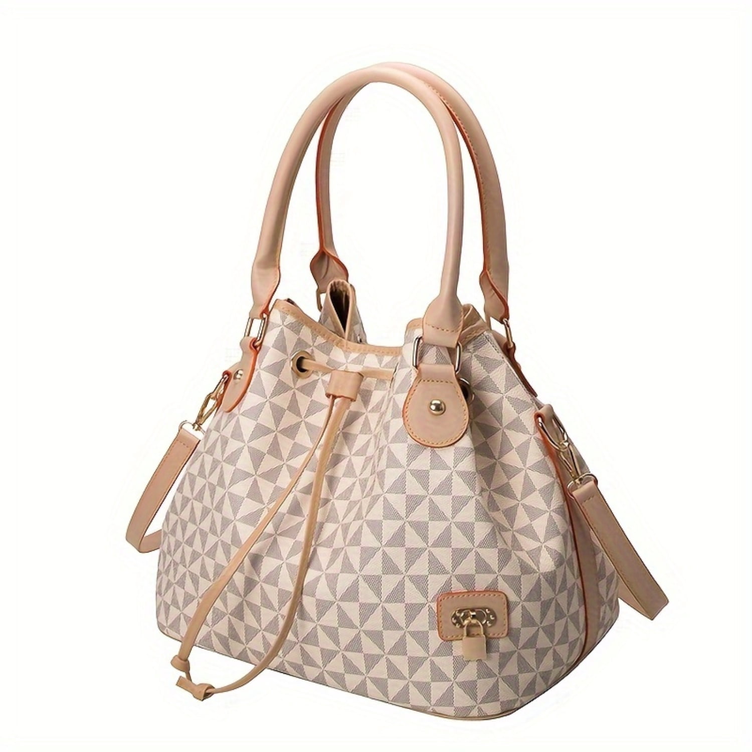 HNYANGRJ Chic and Versatile Patterned Drawstring Bucket Bag Crossbody ...