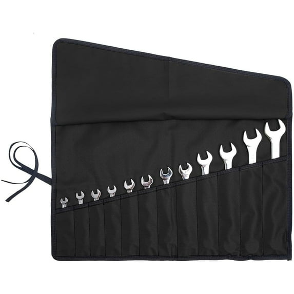 HNYG Chisel Roll, 12 Pockets Roll Up Tool Bag, Waxed Canvas Small ...