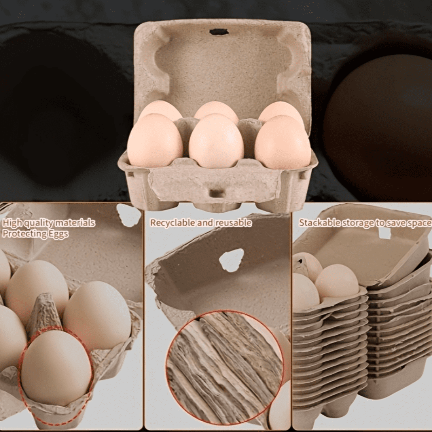 HNYIRENYS Rustic Style Paper Egg Baskets - Pack of 30 - Durable and ...