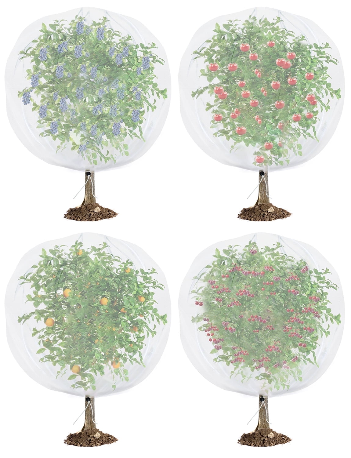 4Pack Garden Mesh Plant Netting Barrier, 5Ft x 4Ft Ultra Fine fruit ...