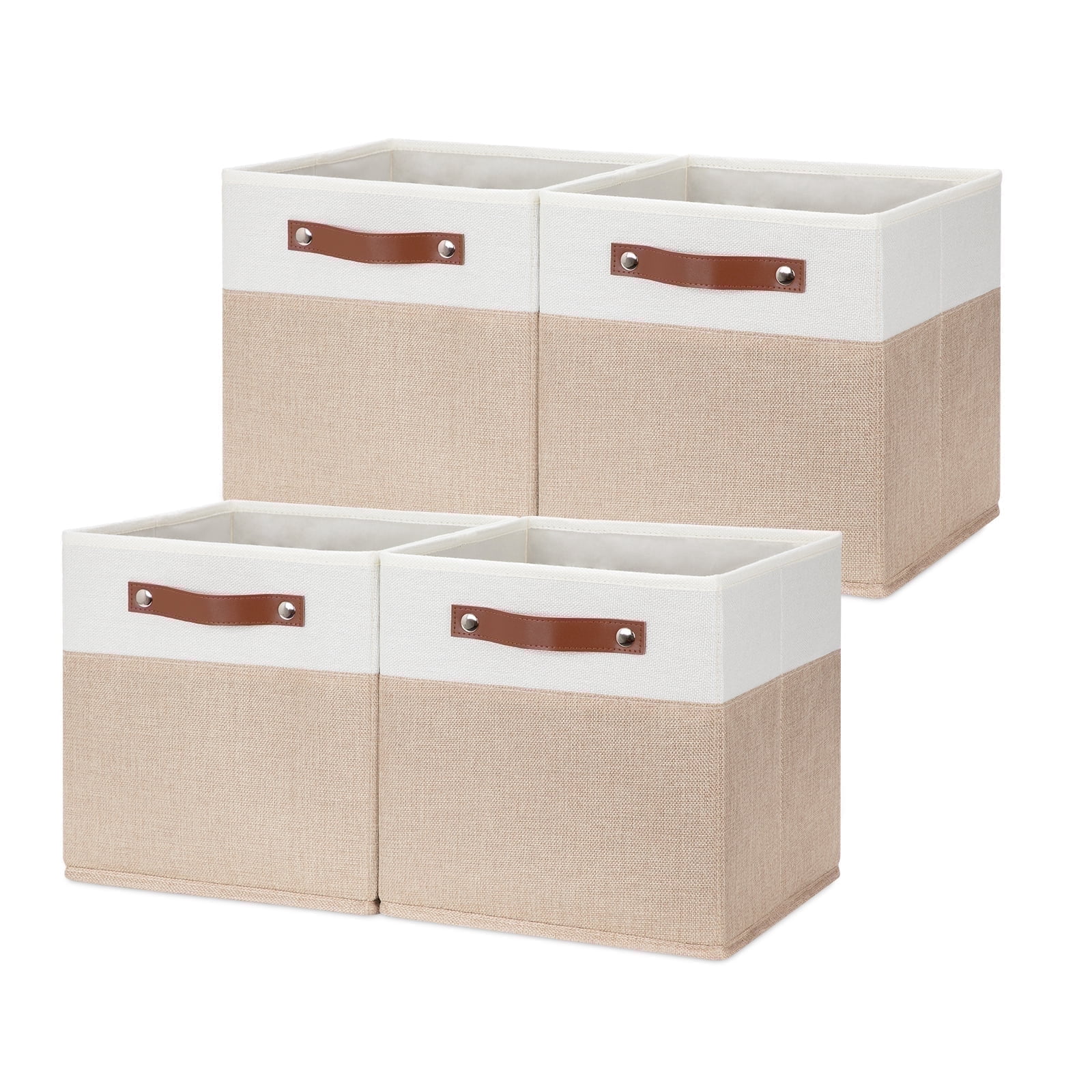 Fabric Storage Baskets Cubes Bins for Shelves, 11 x11 Foldable Storage ...
