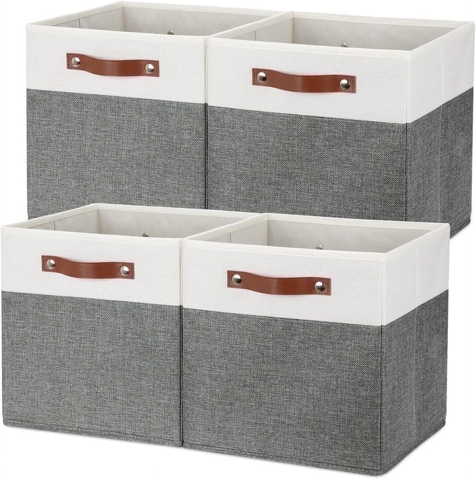 Fabric Storage Cubes 12x12 Cube Storage Bins, Set of 4, Decorative Cube ...
