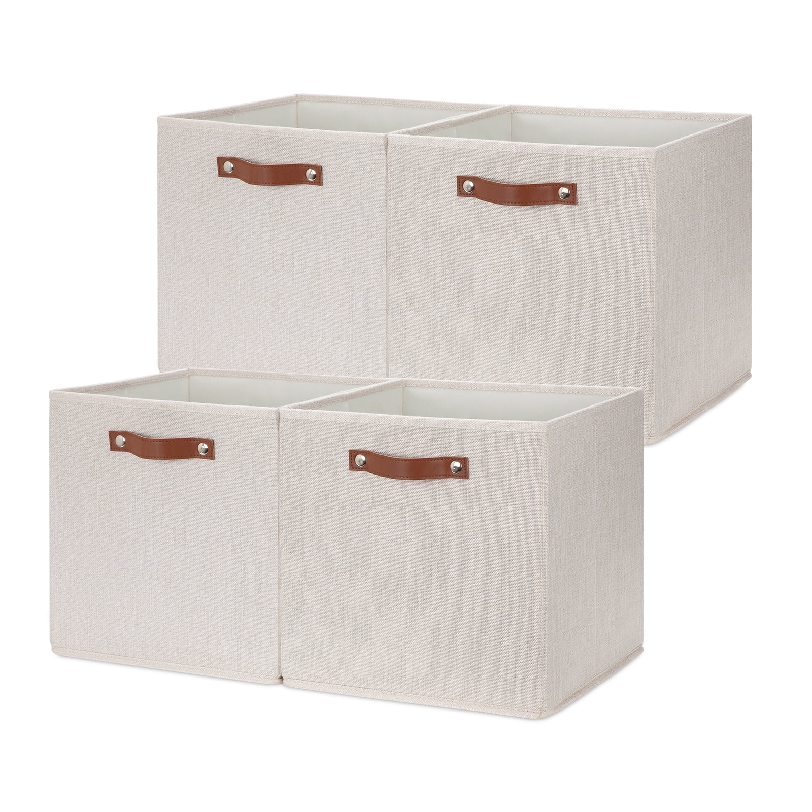 HNZIGE Large Storage Baskets Set of 4 Bins Collapsible Storage Baskets ...