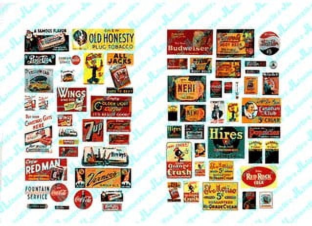 HO 1930-50's Saloon & Tavern Signs #2 Weathered Signs (62) - Walmart.com