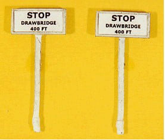 HO Custom Stop Drawbridge 400Ft. Signs (2) (D) - Walmart.com