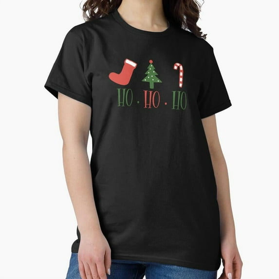 HO HO HO Winter Celebration Festive Season Typography Design Unisex T ...