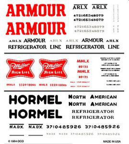 HO REEFER,ARMOUR/MILLER/HORMEL - Walmart.com