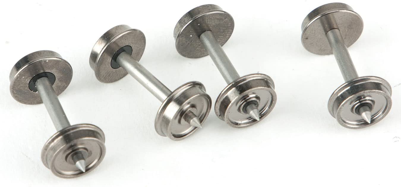 HO Scale 33" Turned Metal Wheelsets with Metal Axles (100-Pack ...