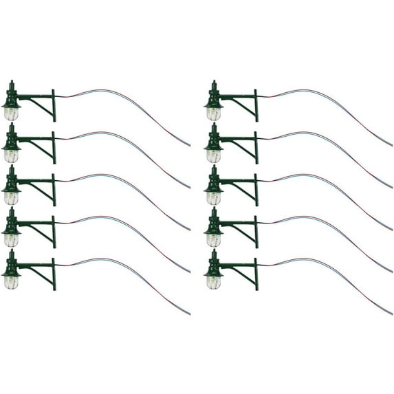 HO Scale LED Model Railway Train Wall Lights 10 Pcs Warm White ...