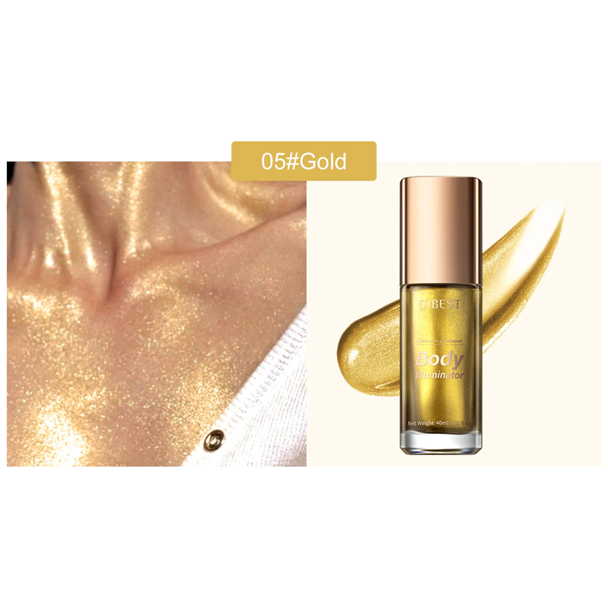 HOANSELAY Face Body Oil Luminizer, Liquid Illuminator Body Shimmer Oil ...