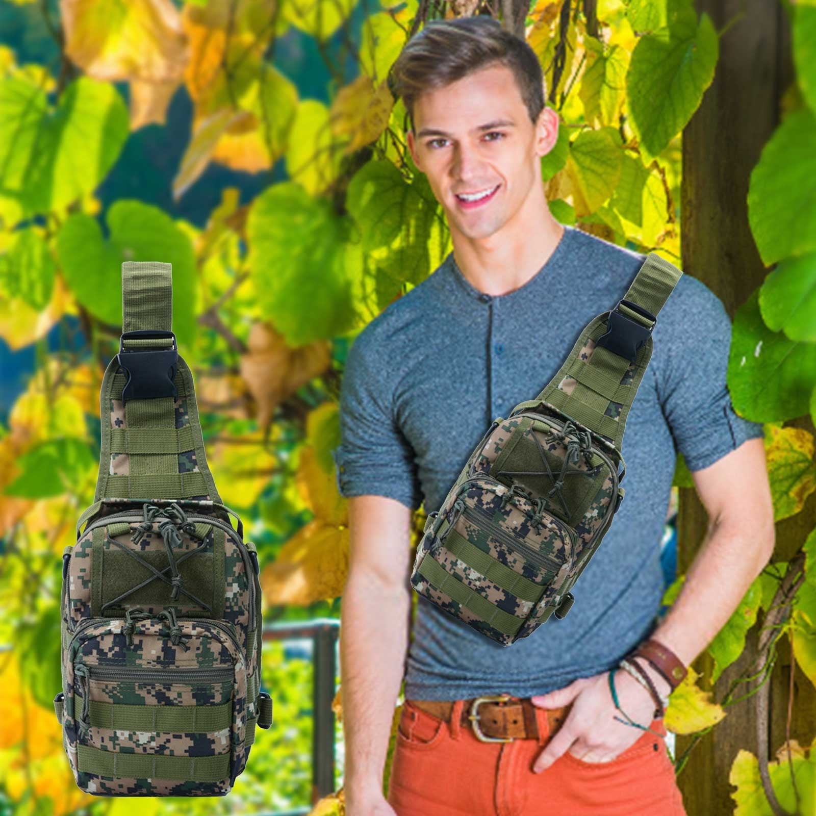 HOARBOEB Tactical Crossbody Bag , Sling Chest Bag, Hiking Shoulder Bags ...
